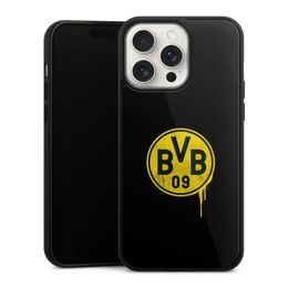 DeinDesign iPhone 15 Pro Max Handy Gallery Case Handyh&uuml;lle 9H Geh&auml;rtetes Glas R&uuml;ckseite H&uuml;lle Borussia Dortmund Official Licensed Product Bvb Gallery Case