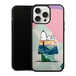 DeinDesign iPhone 15 Pro Max Handy Gallery Case Handyh&uuml;lle 9H Geh&auml;rtetes Glas R&uuml;ckseite H&uuml;lle Official Licensed Product Peanuts Snoopy Gallery Case