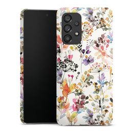 DeinDesign Galaxy A53 5G Handy Premium Case Smartphone Handyh&uuml;lle Schutzh&uuml;lle gl&auml;nzend Pastel Flower Muster Premium Case