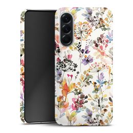 DeinDesign Galaxy A56 5G Handy Premium Case Smartphone Handyh&uuml;lle Schutzh&uuml;lle gl&auml;nzend Pastel Flower Muster Premium Case
