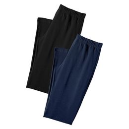 Vivance Active Damen Vivance active Caprihose mit Gummibund, Loungewear blau 32/34, N-Gr