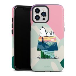 DeinDesign iPhone 13 Pro Max Handy Panzer Handyh&uuml;lle robuste Outdoor H&uuml;lle Schutzh&uuml;lle gl&auml;nzend Official Licensed Product Peanuts Snoopy Tough Case
