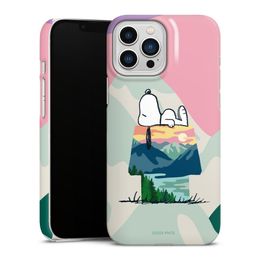 DeinDesign iPhone 13 Pro Max Handy Premium Case Smartphone Handyh&uuml;lle Schutzh&uuml;lle gl&auml;nzend Official Licensed Product Peanuts Snoopy Premium Case