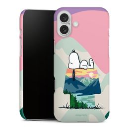DeinDesign iPhone 16 Plus Handy Premium Case Smartphone Handyh&uuml;lle Schutzh&uuml;lle matt Official Licensed Product Peanuts Snoopy Premium Case