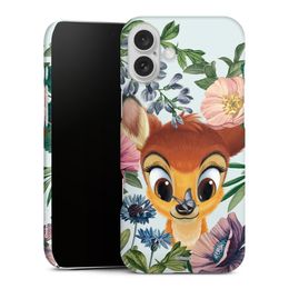 DeinDesign iPhone 16 Plus Handy Premium Case Smartphone Handyh&uuml;lle Schutzh&uuml;lle matt Disney Bambi Flowers Premium Case