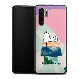 DeinDesign Huawei P30 Pro Handy Silikon H&uuml;lle Case schwarz Handyh&uuml;lle Official Licensed Product Peanuts Snoopy