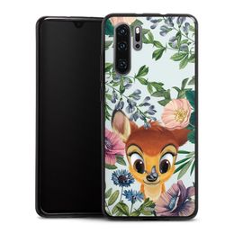 DeinDesign Huawei P30 Pro Handy Silikon H&uuml;lle Case schwarz Handyh&uuml;lle Disney Bambi Flowers