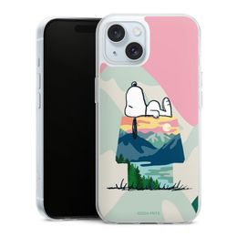 DeinDesign iPhone 15 Handy Silikon H&uuml;lle Case transparent Handyh&uuml;lle Official Licensed Product Peanuts Snoopy Silikon Case
