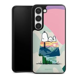 DeinDesign Galaxy S23 Handy Silikon H&uuml;lle Case schwarz Handyh&uuml;lle Official Licensed Product Peanuts Snoopy