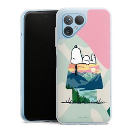 DeinDesign Fairphone 5 Handy Silikon H&uuml;lle Case transparent Handyh&uuml;lle Official Licensed Product Peanuts Snoopy Silikon Case