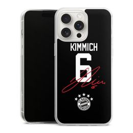 DeinDesign iPhone 15 Pro Max Handy Silikon H&uuml;lle Case transparent Handyh&uuml;lle Fcb Fc Bayern M&uuml;nchen Kimmich Silikon Case