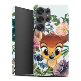 DeinDesign Galaxy S25 Ultra Handy Premium Case Smartphone Handyh&uuml;lle Schutzh&uuml;lle gl&auml;nzend Disney Bambi Flowers Premium Case