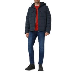 s.Oliver Damen s.Oliver Steppjacke mit Kapuze mit Kapuze und Kordelzug blau L