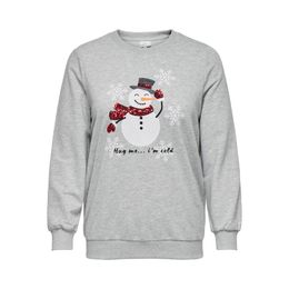 Only Carmakoma Damen Only CARMAKOMA Sweatshirt &raquo;CARXMAS SNOW LS O-NECK SWEAT SWT&laquo;, Baumwollmischung, regular fit L
