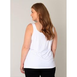 Base Level Curvy Damen Tanktop &raquo;Style YANNE&laquo; in cleanem Look - unifarben wei&szlig; 48