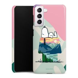 DeinDesign Galaxy S21 5G Handy Premium Case Smartphone Handyh&uuml;lle Schutzh&uuml;lle gl&auml;nzend Official Licensed Product Peanuts Snoopy Premium Case