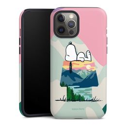 DeinDesign iPhone 12 Pro Handy Panzer Handyh&uuml;lle robuste Outdoor H&uuml;lle Schutzh&uuml;lle matt Official Licensed Product Peanuts Snoopy Tough Case