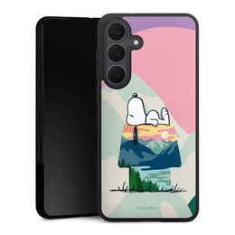 DeinDesign Galaxy S25 FE Handy Premium Silikon H&uuml;lle Handyh&uuml;lle schwarz Case Official Licensed Product Peanuts Snoopy Silikon Premium Case