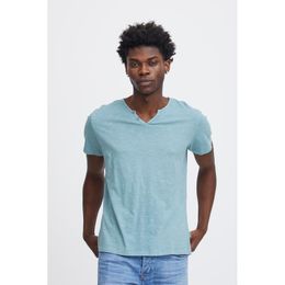 Blend Herren T-Shirt &raquo;BHAshton split neck tee&laquo; mit Deko-Knopfdetail am Ausschnitt blau M