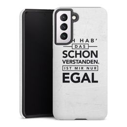 DeinDesign Galaxy S21 5G Handy Panzer Handyh&uuml;lle robuste Outdoor H&uuml;lle Schutzh&uuml;lle matt Spruch Sayings Statement Tough Case