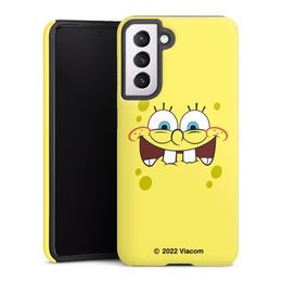 DeinDesign Galaxy S21 5G Handy Panzer Handyh&uuml;lle robuste Outdoor H&uuml;lle Schutzh&uuml;lle matt Spongebob Official Licensed Product Kindheit Tough Case