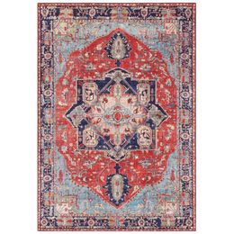 ELLE DECORATION Teppich &raquo;Hamadan&laquo; rechteckig 5 mm H&ouml;he Orientalisch, L&auml;ufer, Kurzflor, Wohnzimmer, Schlafzimmer, Esszimmer rot Polyester