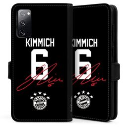 DeinDesign Galaxy S20 Handy Klapph&uuml;lle Handyh&uuml;lle aus Kunst Leder schwarz Flip Case Kimmich Fc Bayern M&uuml;nchen Fcb Sideflip mit Lasche