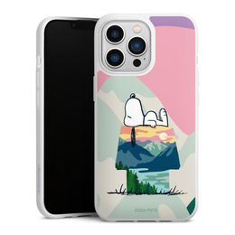 DeinDesign iPhone 13 Pro Handy Silikon H&uuml;lle Case wei&szlig; Handyh&uuml;lle Official Licensed Product Peanuts Snoopy Silikon Case