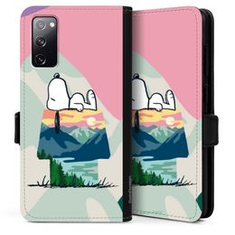 DeinDesign Galaxy S20 Handy Klapph&uuml;lle Handyh&uuml;lle aus Kunst Leder schwarz Flip Case Official Licensed Product Snoopy Peanuts Sideflip mit Lasche