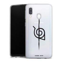 DeinDesign Galaxy A40 Handy Silikon H&uuml;lle Case transparent Handyh&uuml;lle Konoha Sasuke Naruto Shippuden Silikon Case
