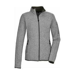 Killtec Damen Fleecejacke &raquo;KOW 111 WMN KNT FLC JCKT&laquo; Strickfleecejacke, Melange-Optik, Stretch, verschlie&szlig;bare Taschen grau 42