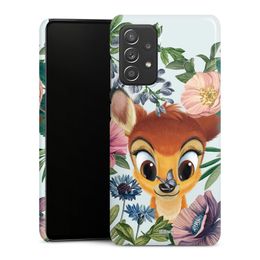 DeinDesign Galaxy A52s 5G Handy Premium Case Smartphone Handyh&uuml;lle Schutzh&uuml;lle gl&auml;nzend Flowers Disney Bambi Premium Case