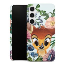 DeinDesign Galaxy S24 Handy Premium Case Smartphone Handyh&uuml;lle Schutzh&uuml;lle matt Disney Bambi Flowers Premium Case