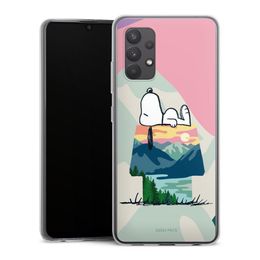DeinDesign Galaxy A32 4G Handy Silikon H&uuml;lle Case transparent Handyh&uuml;lle Official Licensed Product Peanuts Snoopy Silikon Case