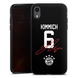 DeinDesign iPhone Xr Handy Silikon H&uuml;lle Case schwarz Handyh&uuml;lle Fcb Fc Bayern M&uuml;nchen Kimmich