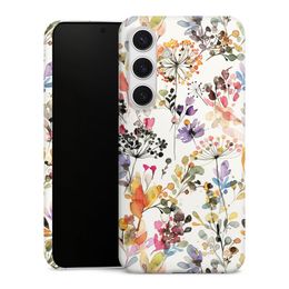 DeinDesign Galaxy S24 Handy Premium Case Smartphone Handyh&uuml;lle Schutzh&uuml;lle gl&auml;nzend Pastel Flower Muster Premium Case