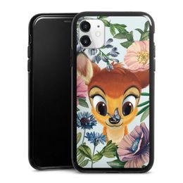 DeinDesign iPhone 11 Handy Silikon H&uuml;lle Case schwarz Handyh&uuml;lle Flowers Disney Bambi