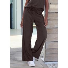 French Connection Damen Schlupfhose aus Veloursleder-Imitat mit seitlichen Taschen, Loungewear 32/34, N-Gr