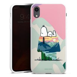 DeinDesign iPhone Xr Handy Silikon H&uuml;lle Case wei&szlig; Handyh&uuml;lle Official Licensed Product Peanuts Snoopy Silikon Case