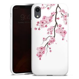 DeinDesign iPhone Xr Handy Silikon H&uuml;lle Case wei&szlig; Handyh&uuml;lle Aisa Japan Cherry Blossom Silikon Case