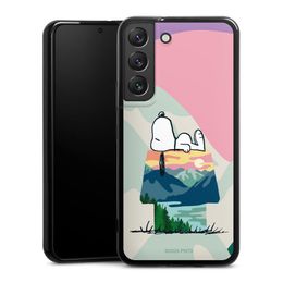 DeinDesign Galaxy S22 Handy Slim Case extra d&uuml;nn Silikon Handyh&uuml;lle schwarz H&uuml;lle Official Licensed Product Peanuts Snoopy Silikon Slim Case