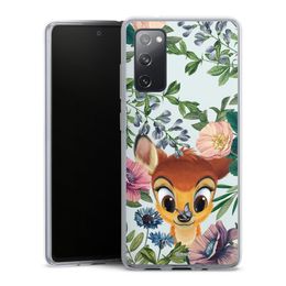 DeinDesign Galaxy S20 FE 5G Handy Silikon H&uuml;lle Case transparent Handyh&uuml;lle Disney Flowers Bambi Silikon Case