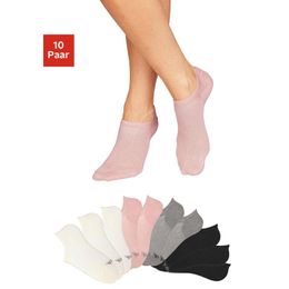 Bench. Damen Sneakersocken Packung, 10 Stk. tlg. mit Pikeestruktur bunt 35-38