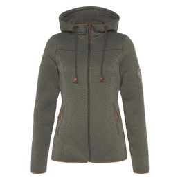 active by Lascana Lascana Active Damen LASCANA ACTIVE Fleecejacke mit Kapuze Trekkingjacke mit Kapuze gr&uuml;n 32/34