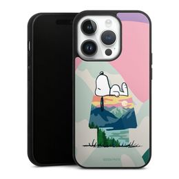 DeinDesign iPhone 14 Pro Handy Gallery Case Handyh&uuml;lle 9H Geh&auml;rtetes Glas R&uuml;ckseite H&uuml;lle Official Licensed Product Peanuts Snoopy Gallery Case