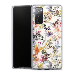 DeinDesign Galaxy S20 FE Handy Silikon H&uuml;lle Case transparent Handyh&uuml;lle Pastel Flower Muster Silikon Case