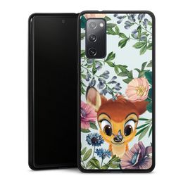 DeinDesign Galaxy S20 FE Handy Silikon H&uuml;lle Case schwarz Handyh&uuml;lle Disney Flowers Bambi