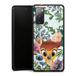 DeinDesign Galaxy S20 FE 5G Handy Silikon H&uuml;lle Case schwarz Handyh&uuml;lle Disney Flowers Bambi