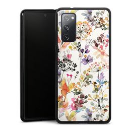 DeinDesign Galaxy S20 FE Handy Silikon H&uuml;lle Case schwarz Handyh&uuml;lle Pastel Flower Muster