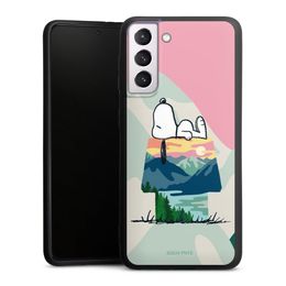 DeinDesign Galaxy S21 5G Handy Premium Silikon H&uuml;lle Handyh&uuml;lle schwarz Case Official Licensed Product Peanuts Snoopy Silikon Premium Case